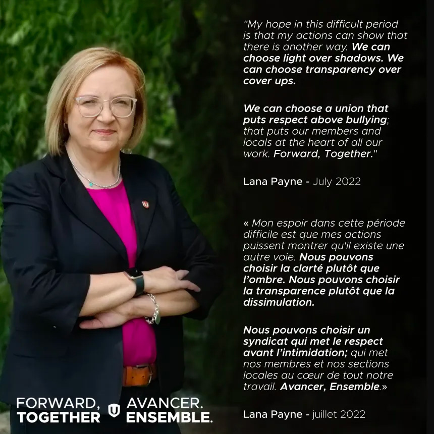 CFU Executive Endorses Lana Payne – Canadian Freelance Union